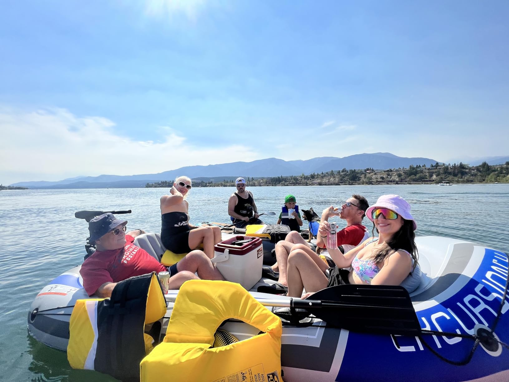 Intex Excursion 4, 4-Person Inflatable Boat Set with Aluminum Oars and ...