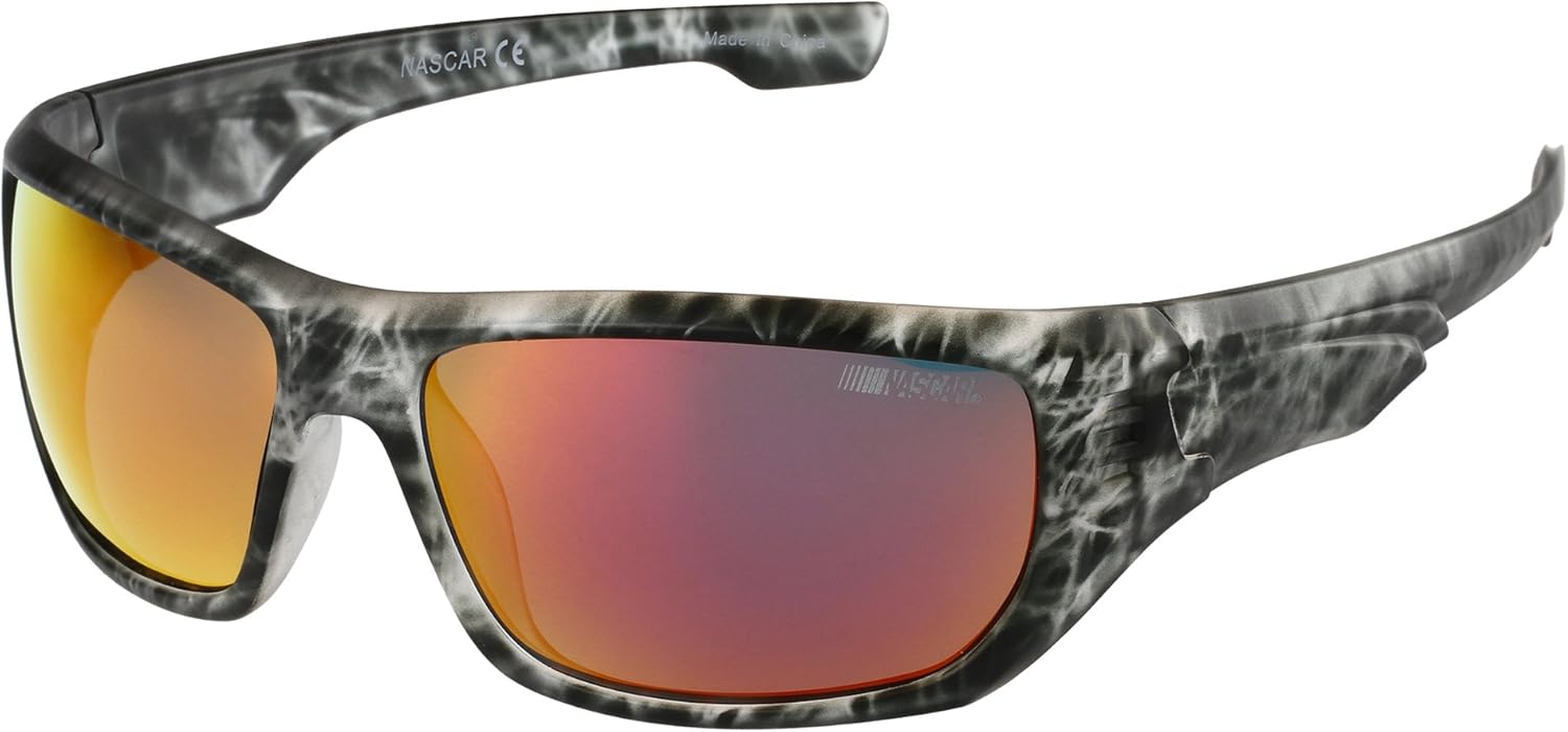 Amazon.com: NASCAR Men's Slipstream 108 Sunglasses, Liquid Grey ...