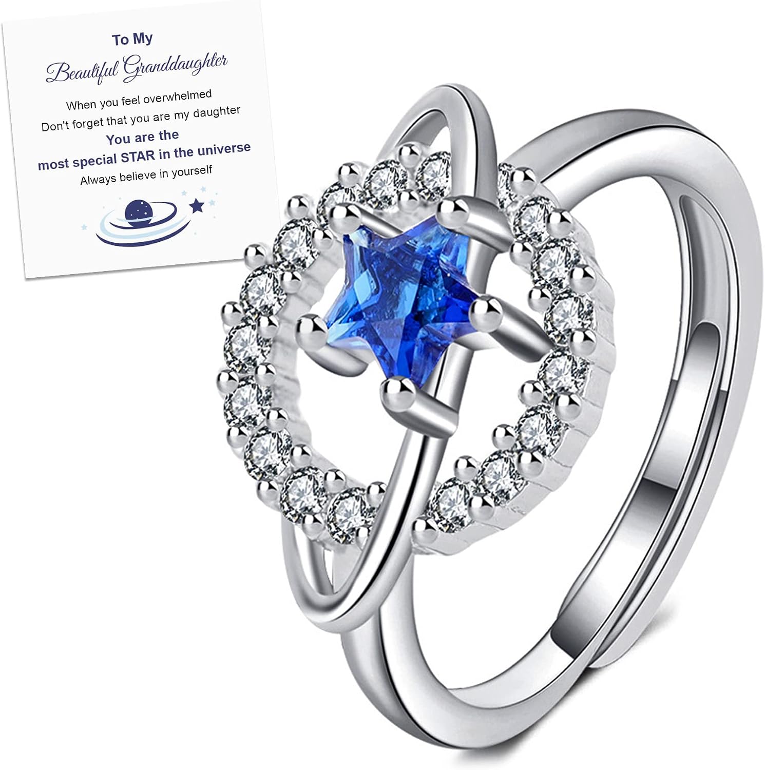 Amazon.com: To My DaugherGranddaughter Ring Gift You are the Most ...