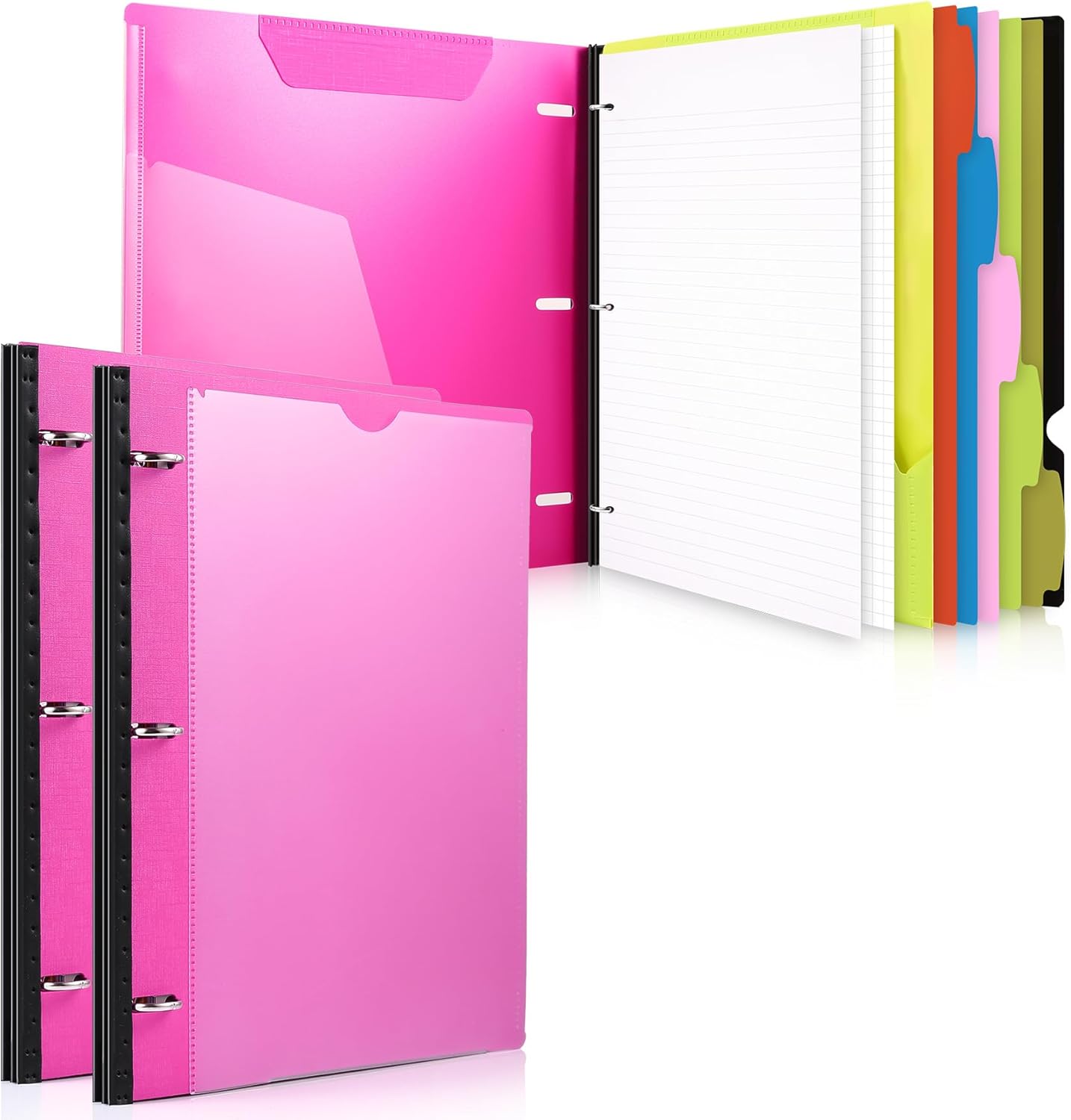 Amazon.com : WOT I 2-Pack Telescoping 3 Ring Binder Notebooks ...
