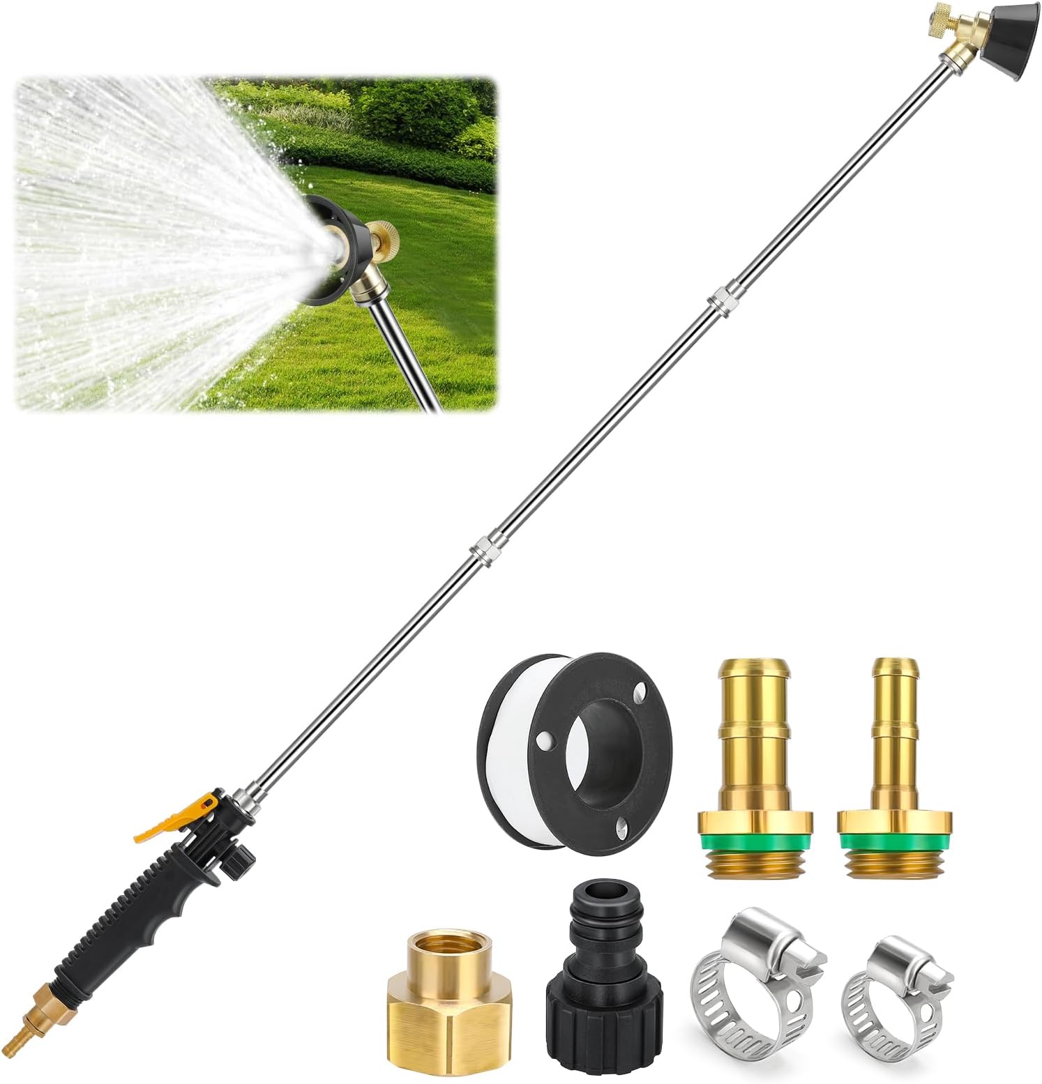 Amazon.com: 29 Inches Sprayer Wand,1/4" & 3/8" Brass Barbs Sprayer Wand ...