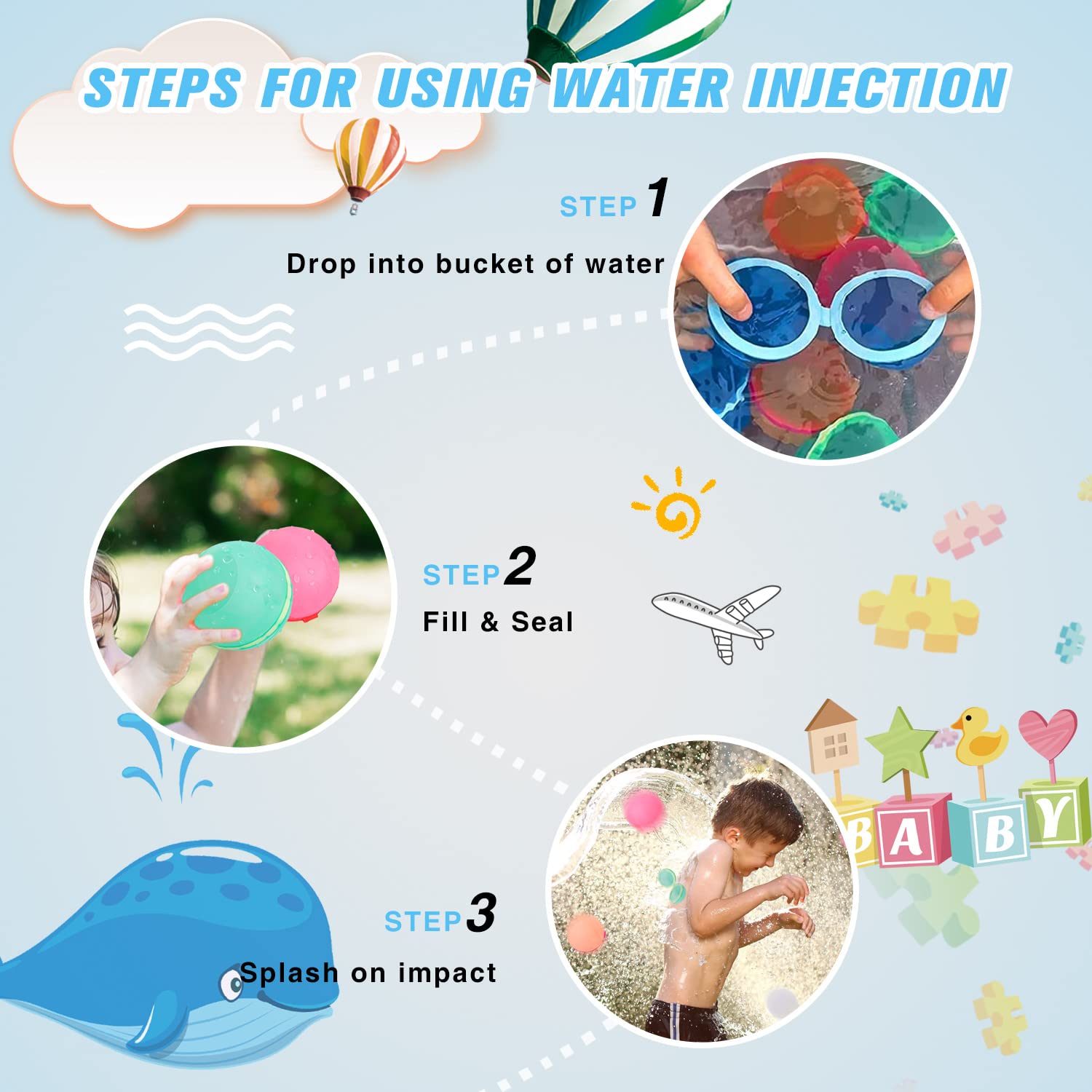 Snapklik.com : Reusable Water Bomb Balloons Refillable Magnetic Water ...