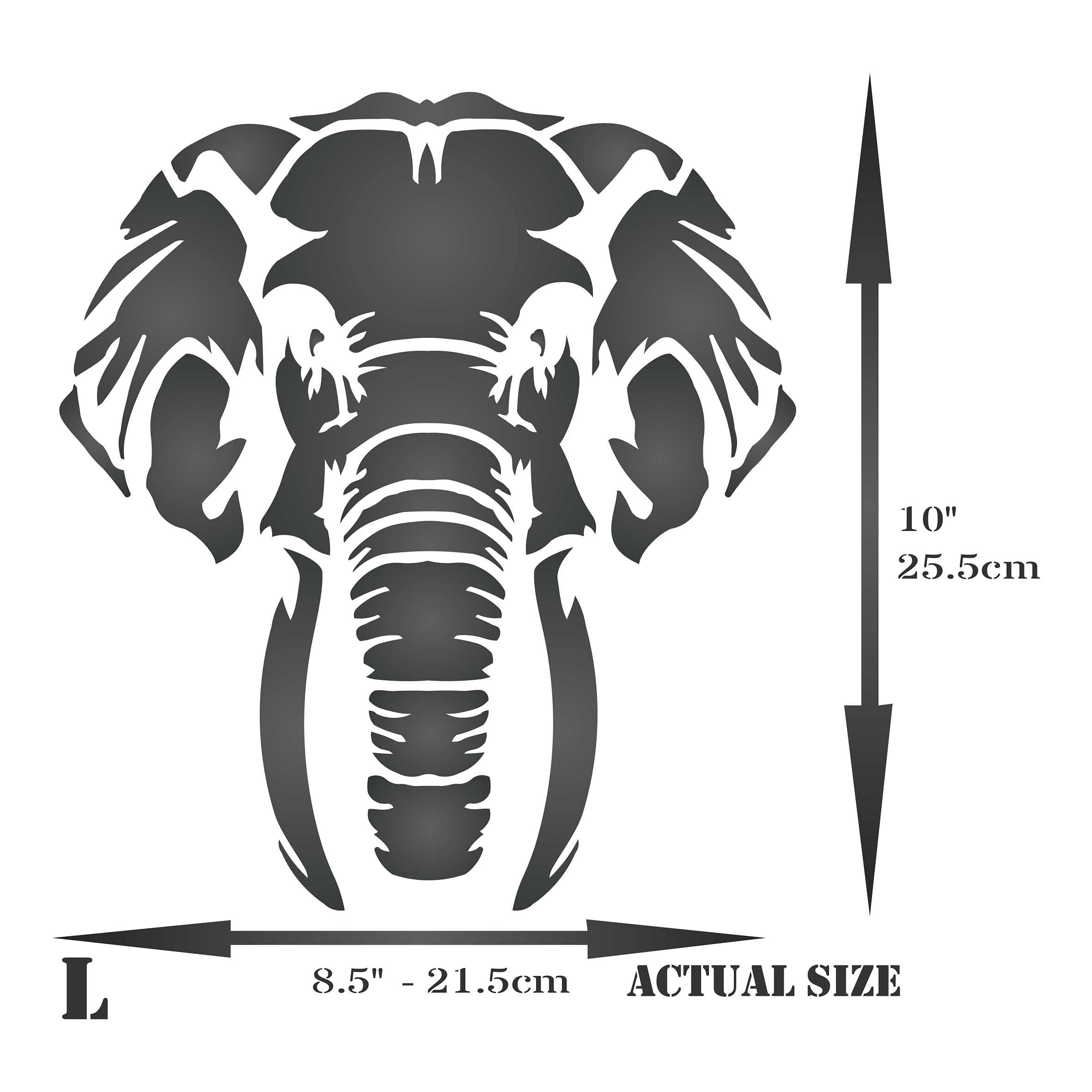 Elephant Face Stencil