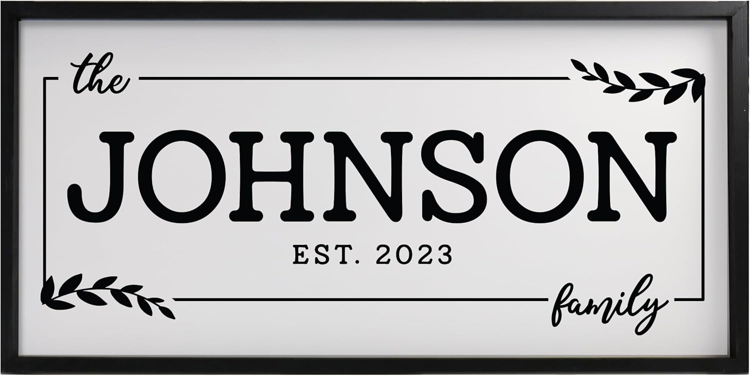 Amazon.com : Lifesong Milestones Personalized Family Name Sign, Wooden ...