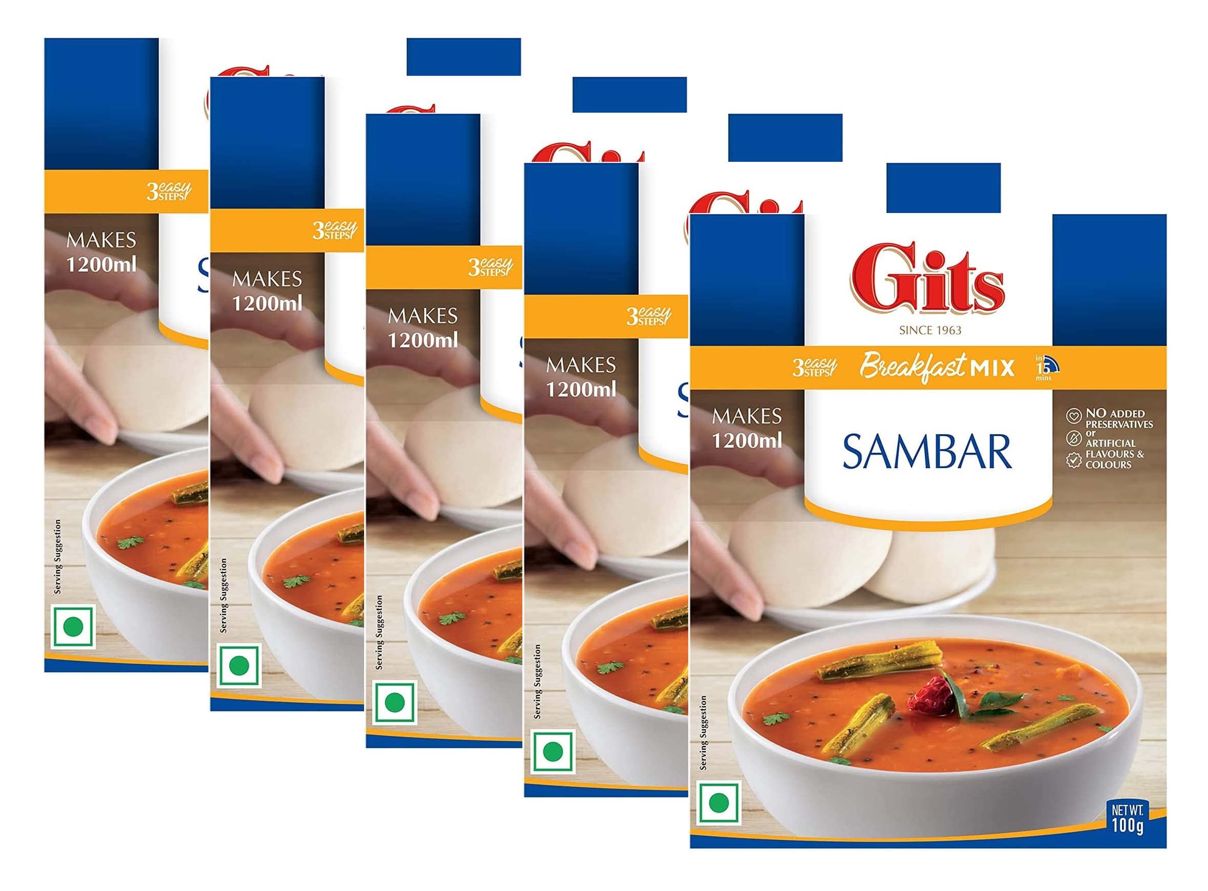 Gits Sambhar Breakfast Mix 100g - Amazing South Indian Breakfast - A ...