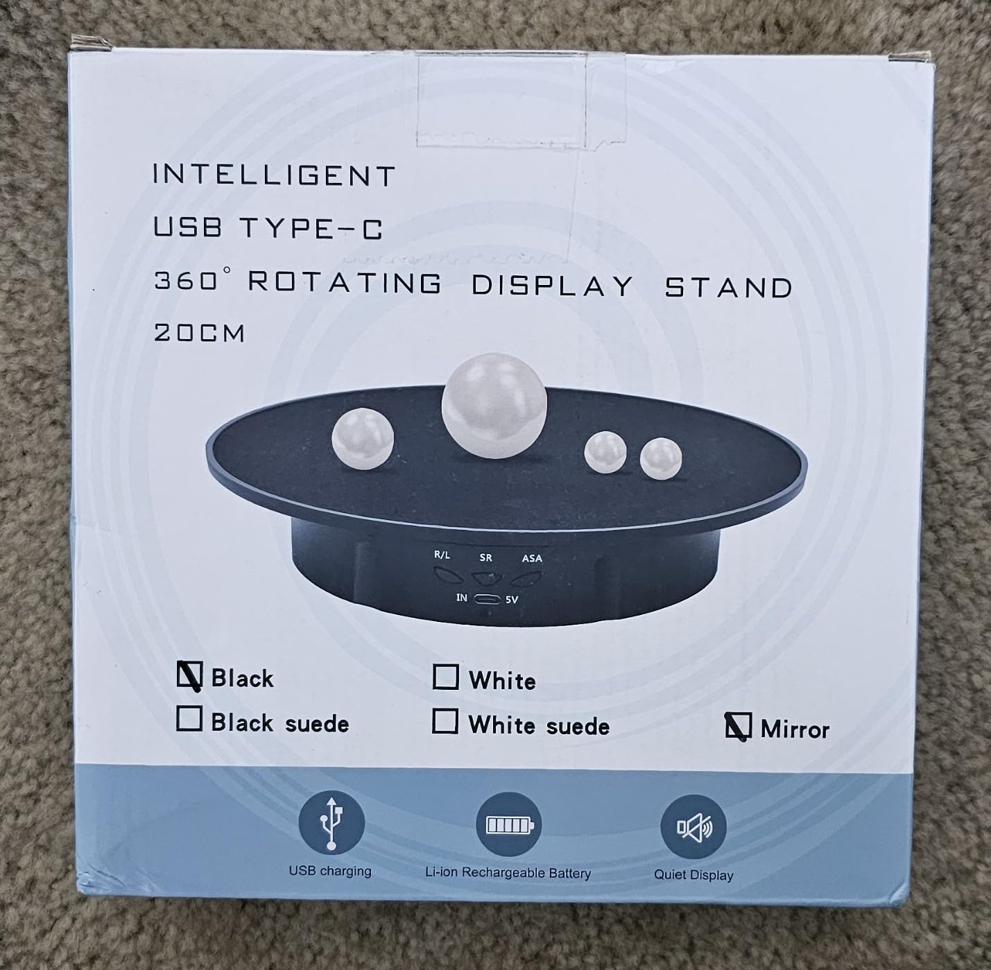 Amazon.com: Motorized Rotating Display Stand, Portable Turntable for ...