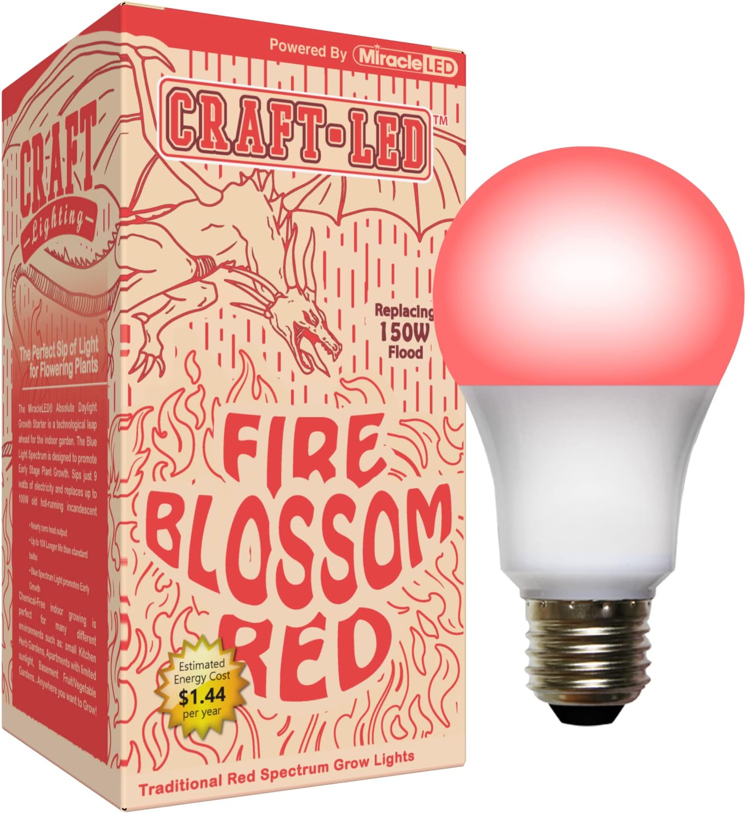 Amazon.com: Miracle LED Craft LED Fire Blossom Red Spectrum Grow Light ...