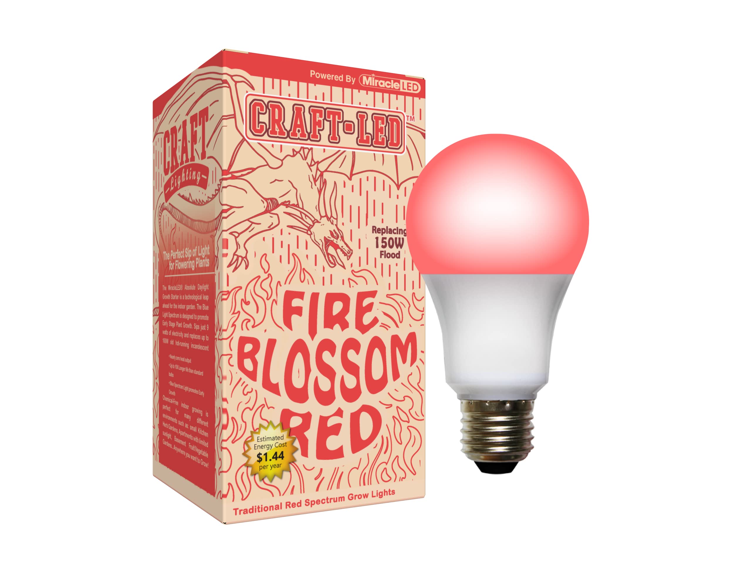 Amazon.com: Miracle LED Craft LED Fire Blossom Red Spectrum Grow Light ...