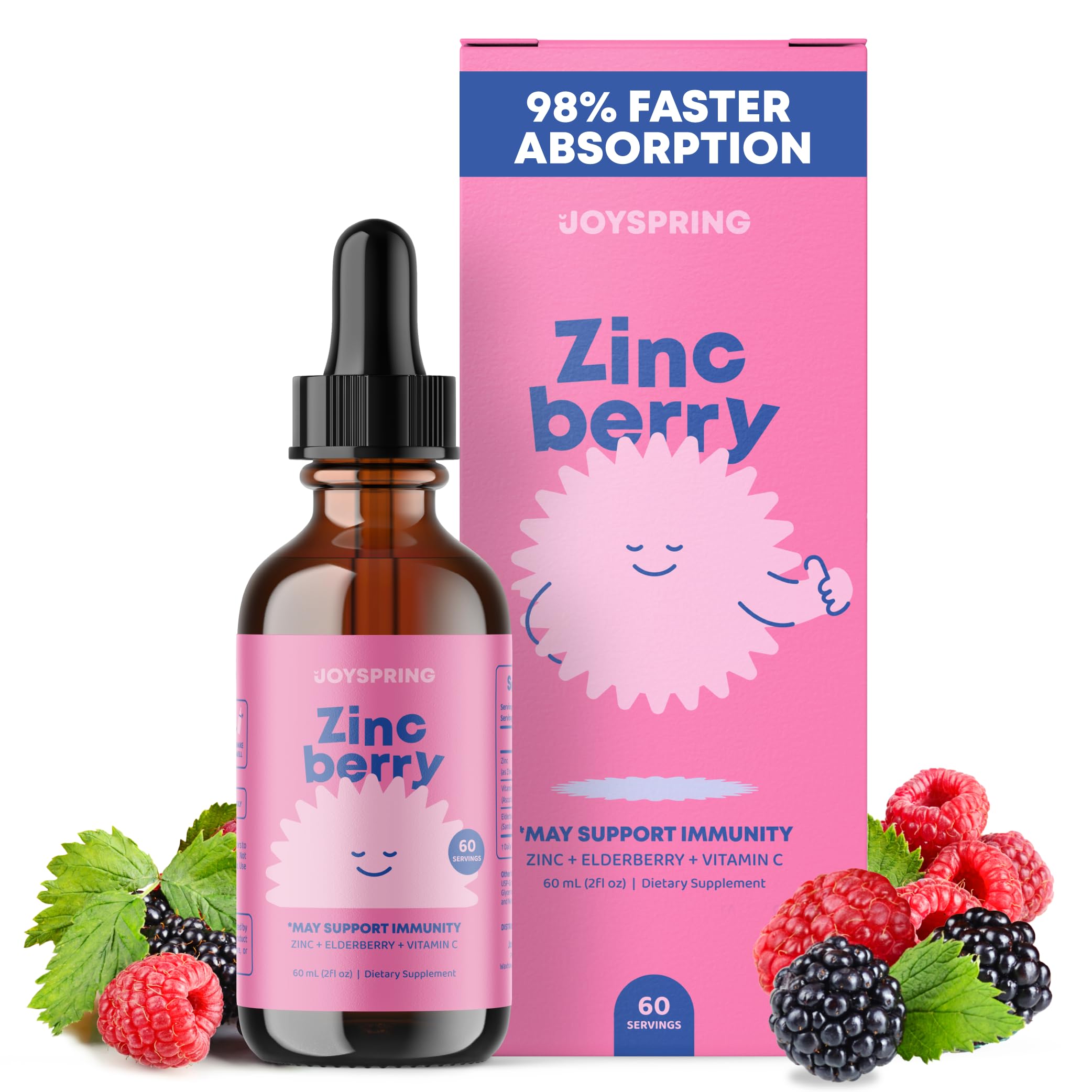 Amazon.com: JoySpring ZincBerry - Kids Zinc & Vitamin Supplement (2 fl ...
