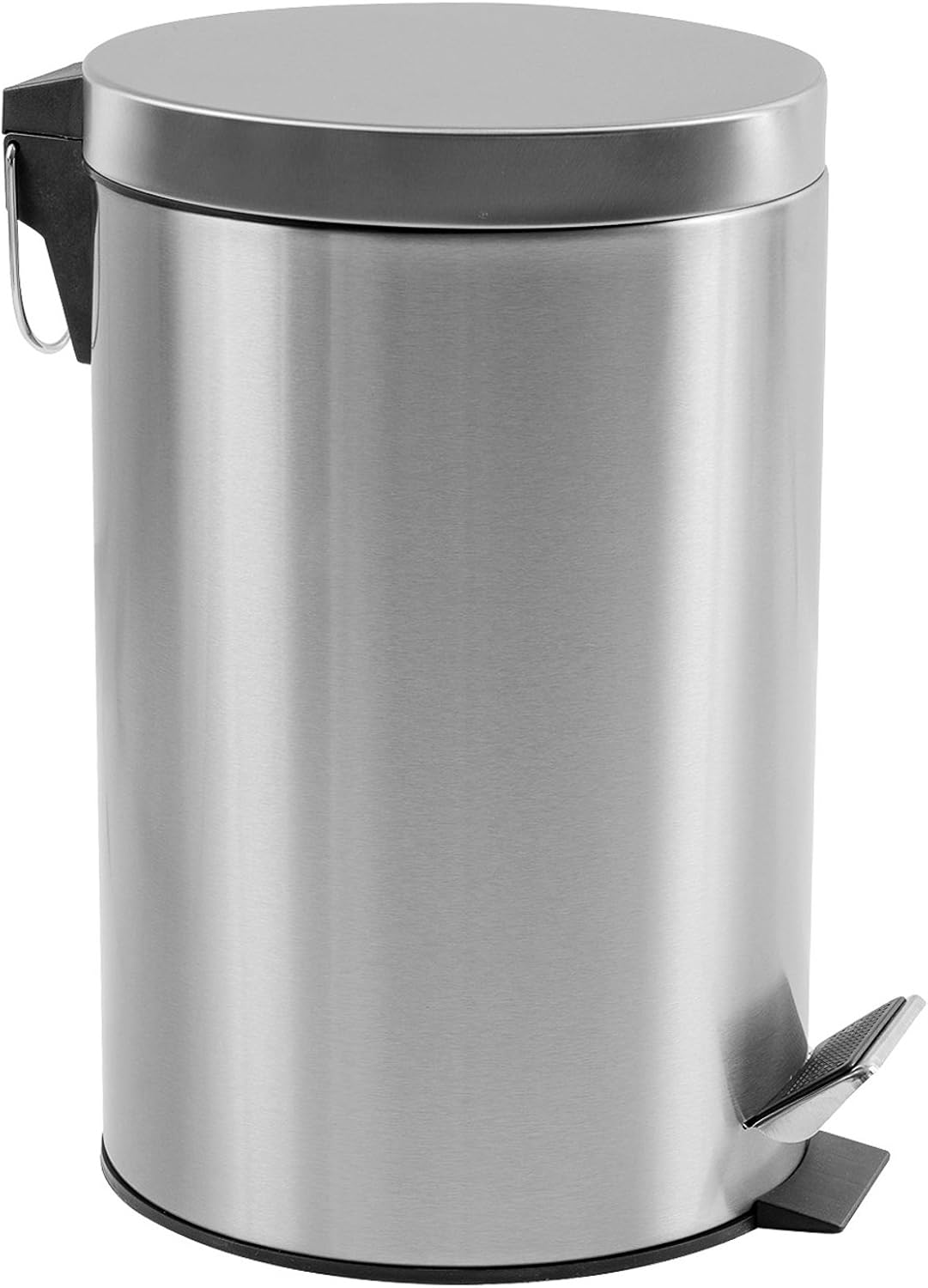 Amazon.com: Estilo Bathroom Trash Can - Round Brushed Stainless Steel ...