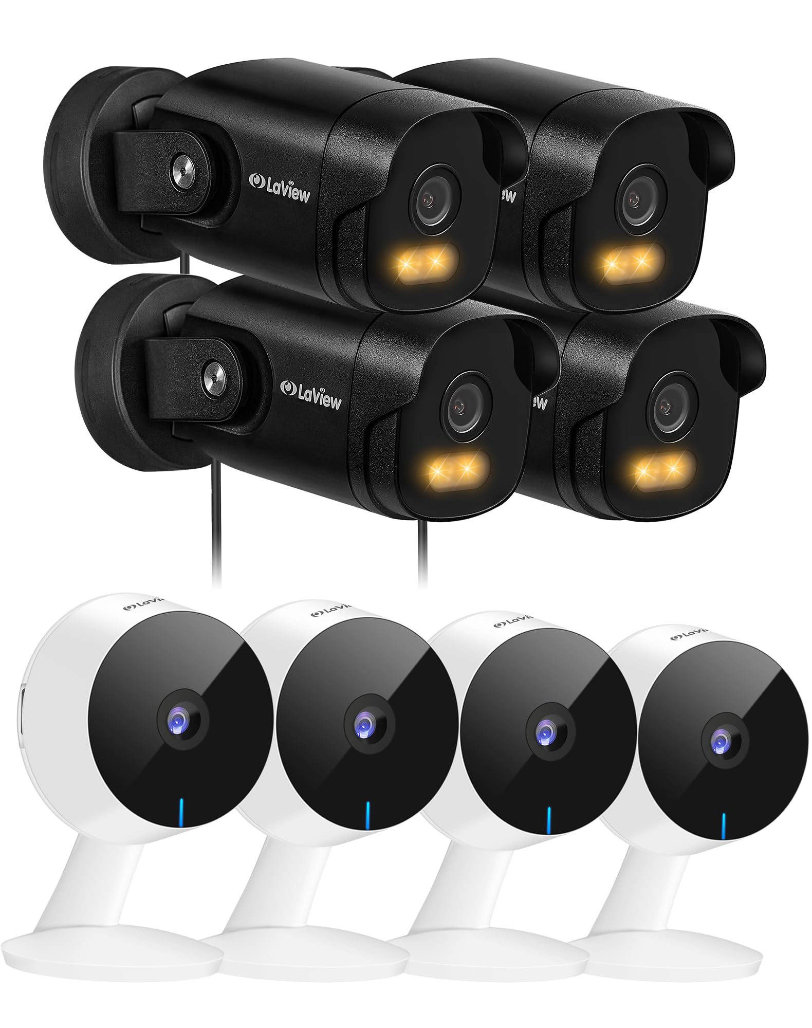 Amazon.com : LaView Security Cameras 8pcs, Home Security Camera Indoor ...