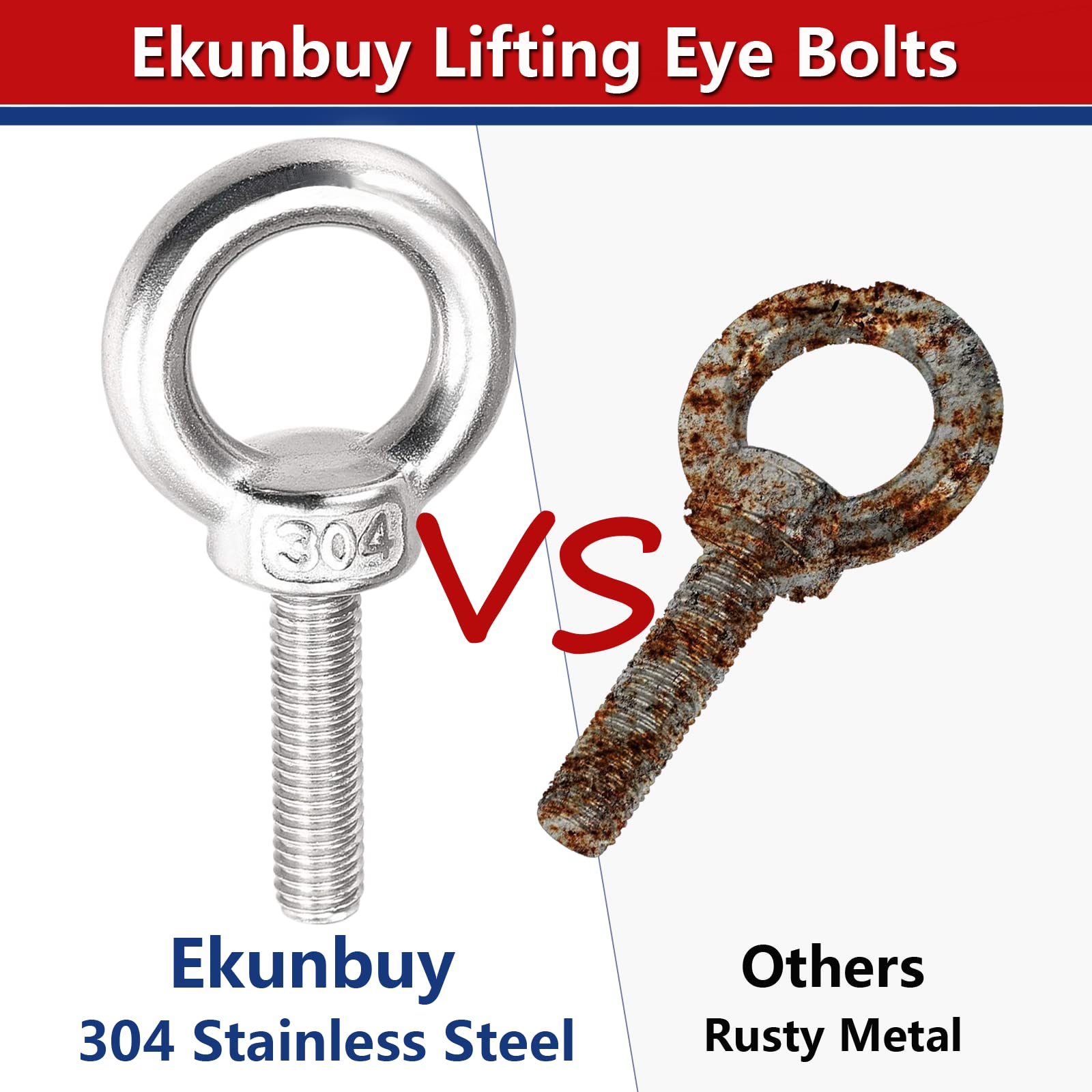 Snapklik.com : Lifting Shoulder Eye Bolts, Ekunbuy Screw Bolt 304 ...