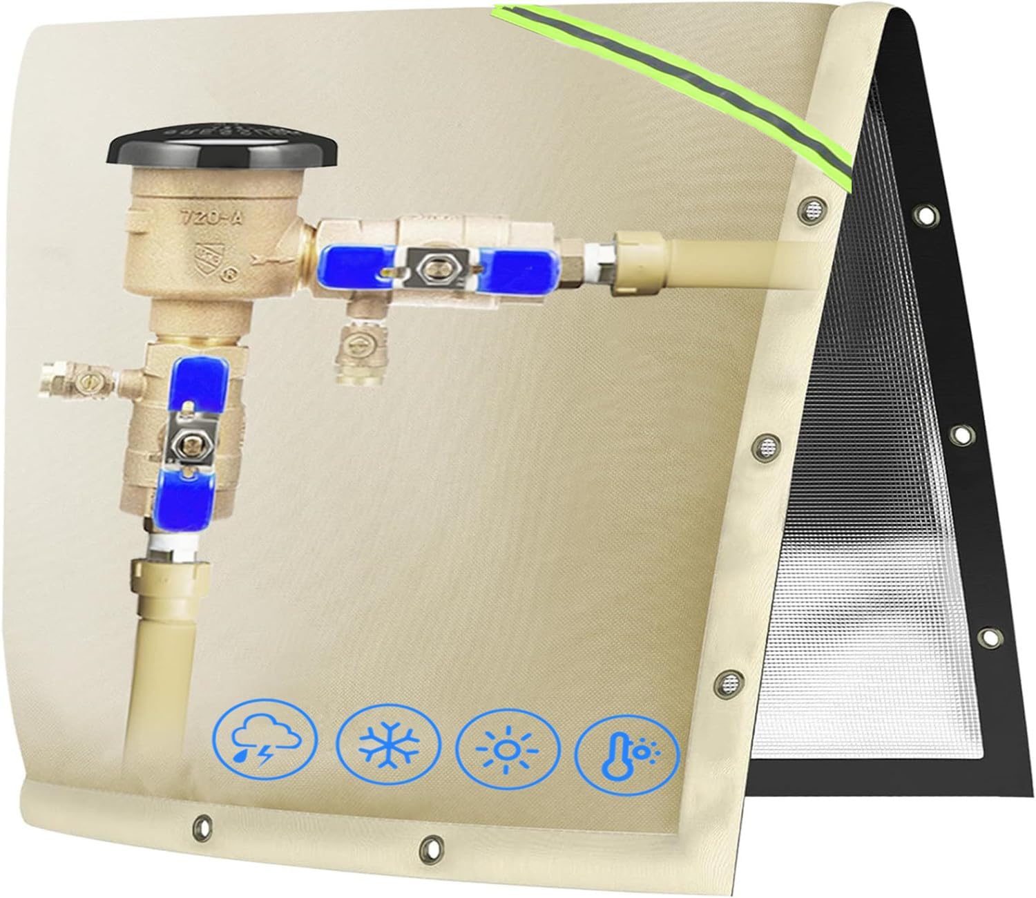 TOHONFOO 3-Way Opening Backflow Preventer Pipe Insulation Cover (5°F ...