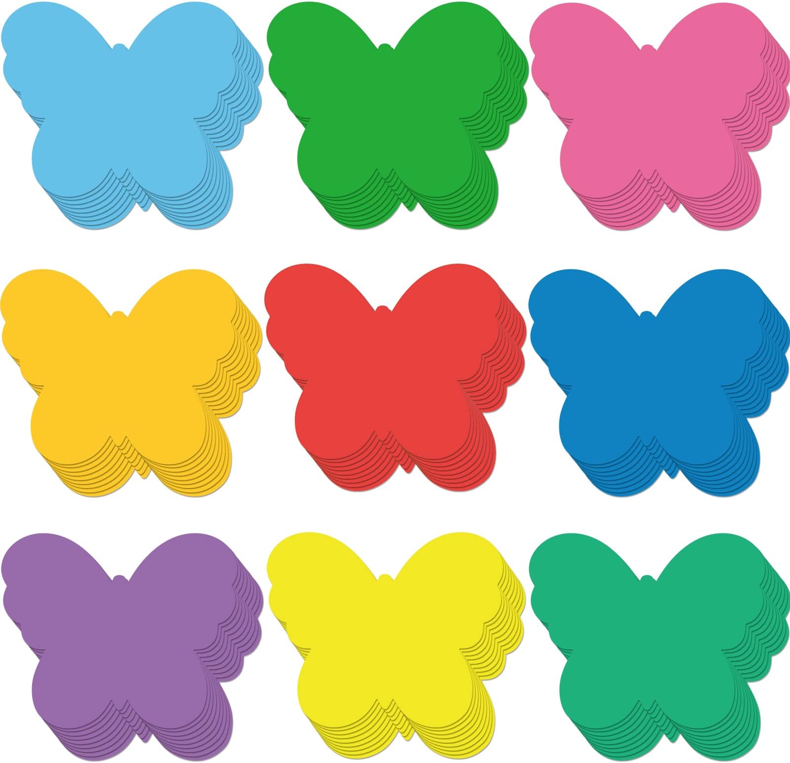 Amazon.com: MixTeach 200 Pcs White Butterfly Cutouts 4 Inch Paper ...