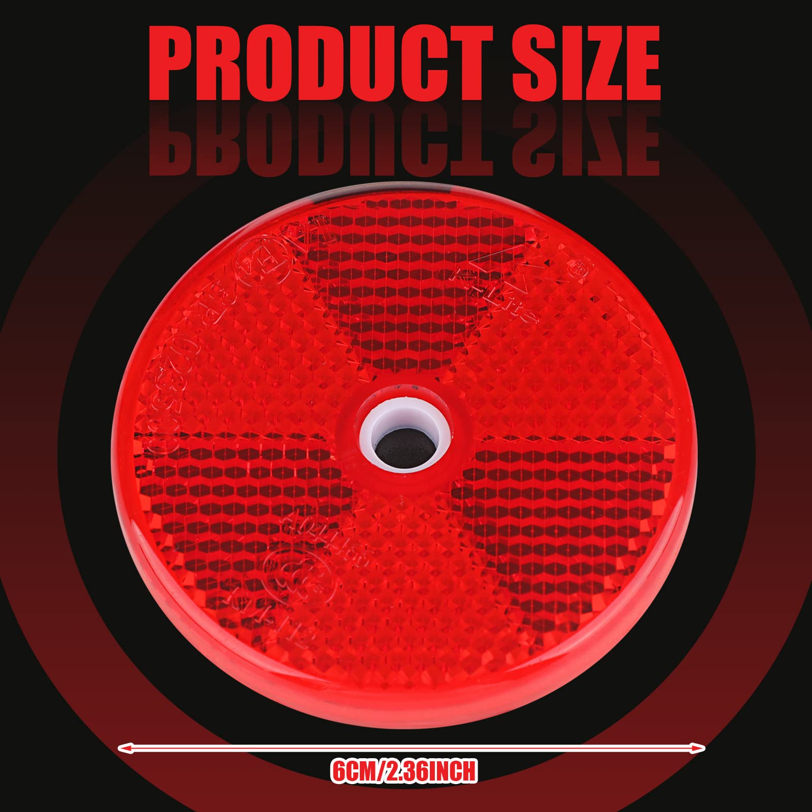 Snapklik.com : Kingdder 48 Pcs Front Reflector Round Reflector For ...