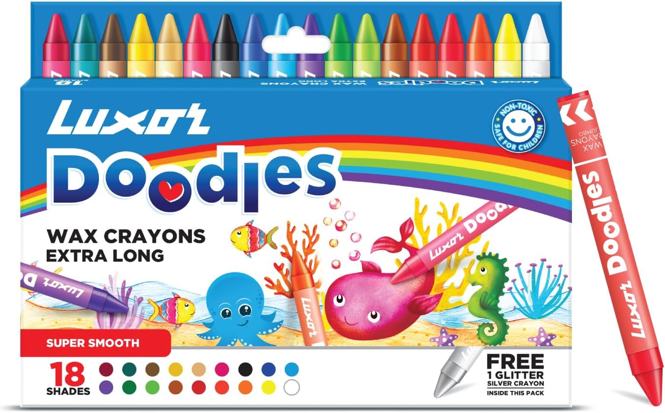 Camel Camlin Kokuyo Extra Long Wax Crayons - 24 Shades : Amazon.in ...