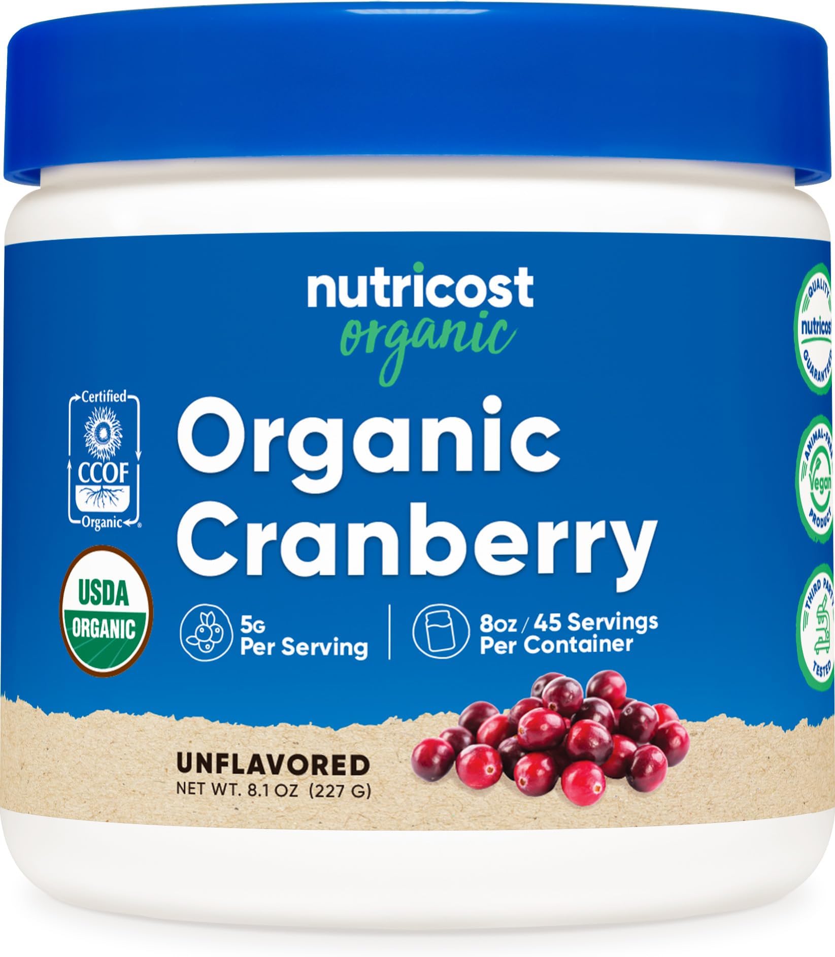 Amazon.com: Nutricost Organic Cranberry Powder, 8 oz, 5G per Serving ...