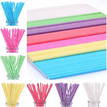Amazon.com: Weststone - 50pcs Colorful Acrylic swirl sticks for cake ...