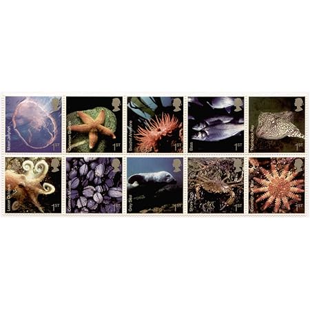 Sea Life Stamps for Postage - 10 x Royal Mail 1st Class Stamps. 2007 ...