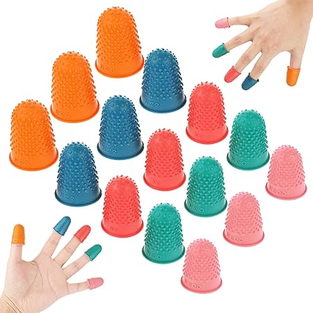 Amazon.com : Rubber Fingers Tips, 15 Pieces Silicone Finger Protectors ...