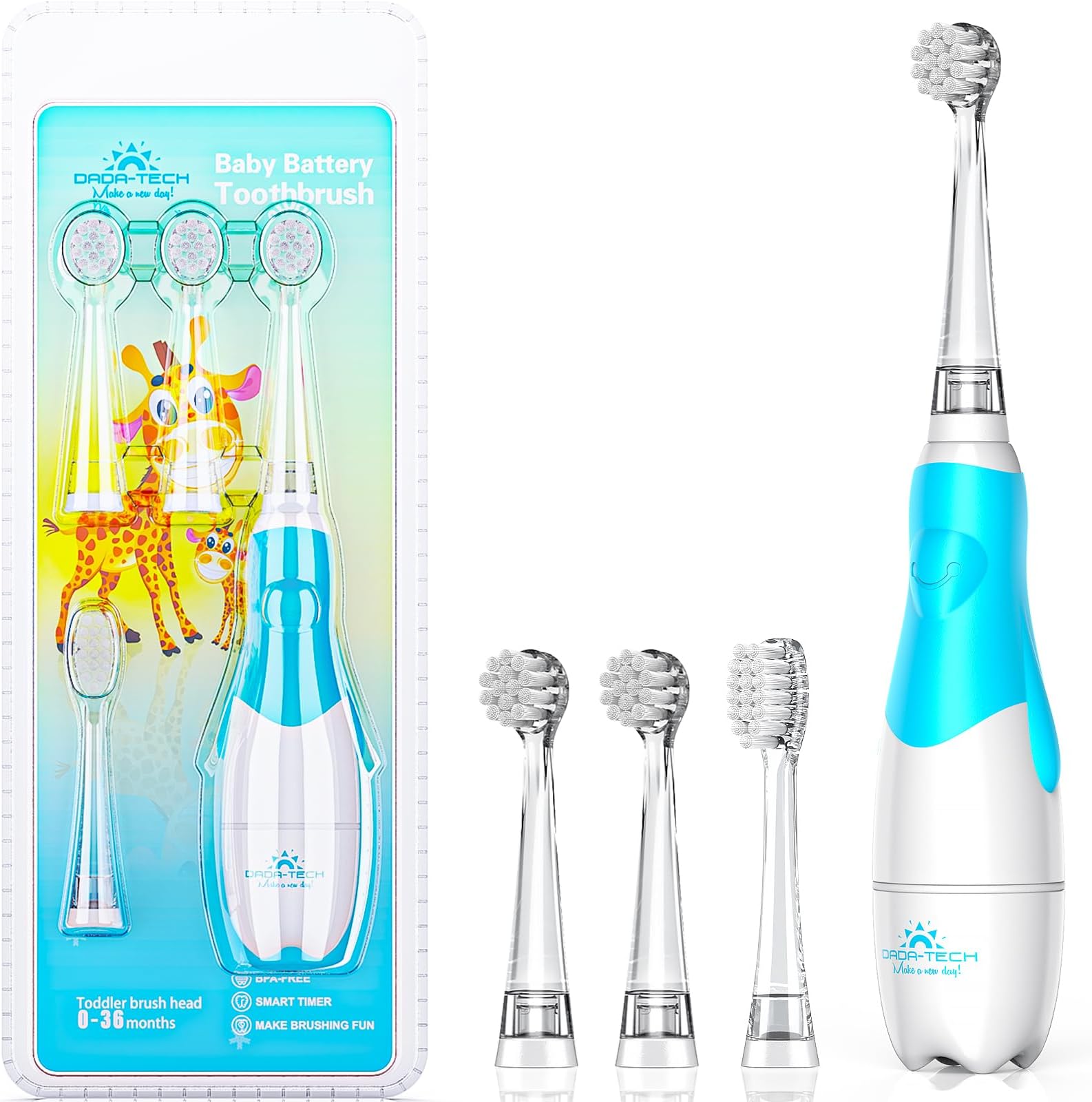Amazon.com: Papablic Toddler Sonic Electric Toothbrush for Ages 1-3 ...