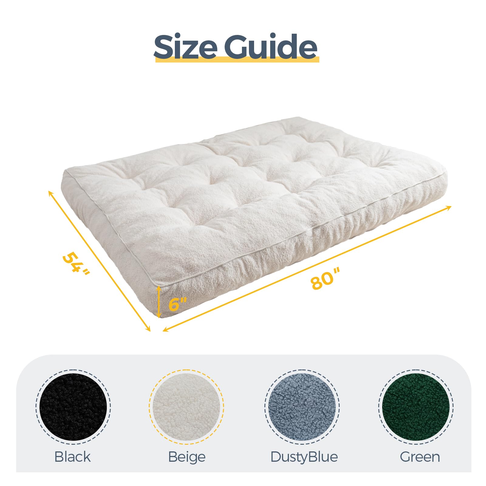 Snapklik.com : MAXYOYO 6" Futon Mattress Full Size, Thick Boucle Futons ...