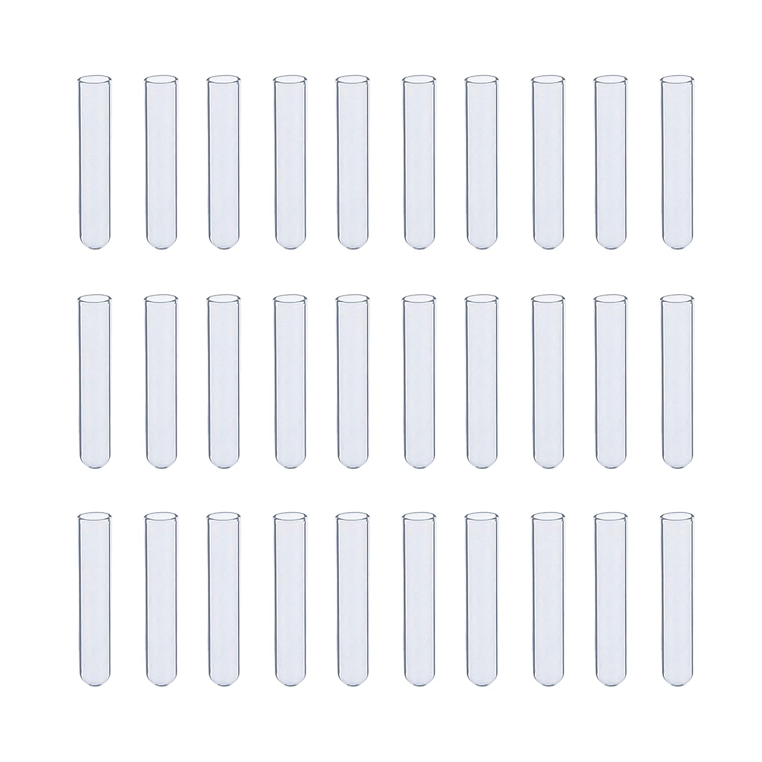 MUHWA 6x30mm Clear Glass Fermentation Tube, Small Test Tubes, 200 PCS ...