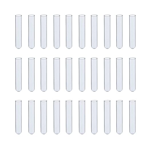 MUHWA 6x30mm Clear Glass Fermentation Tube, Small Test Tubes, 200 PCS ...