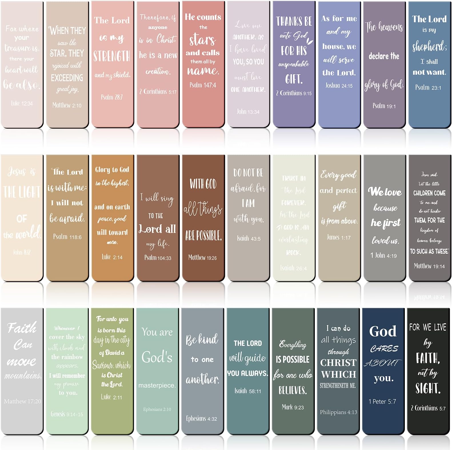Amazon.com: Chinco 30 Pcs Christian Bookmarks Magnetic Bible Verse ...