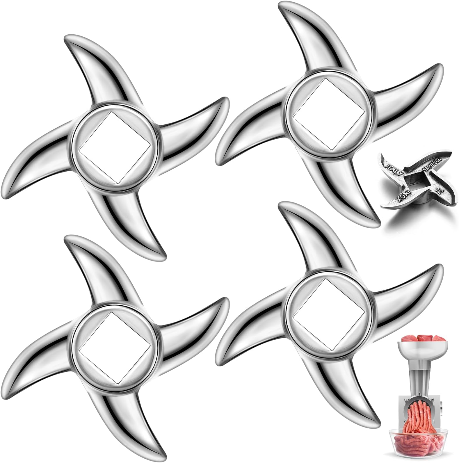 Amazon.com: Haploon 10 PCS Meat Grinder Blades Meat Grinder, Meat ...