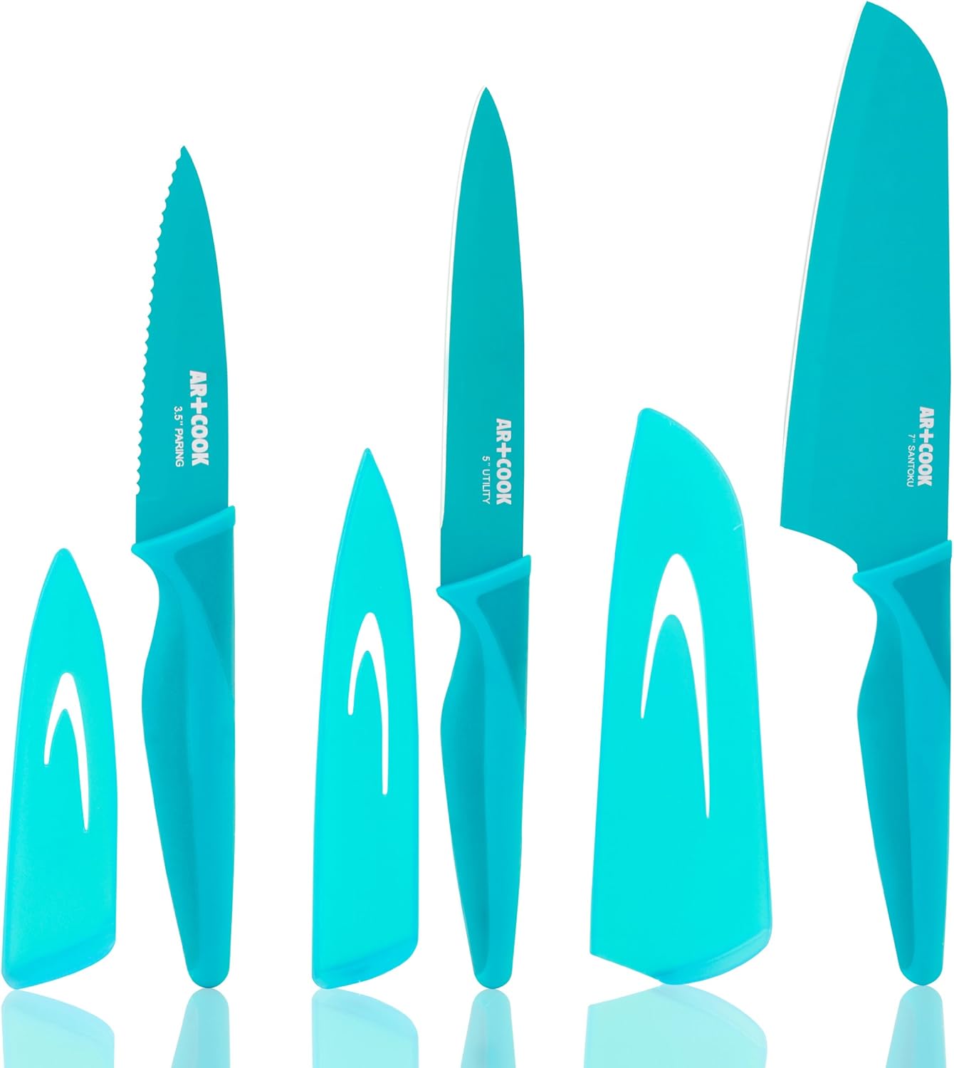 Amazon.com: Art and Cook 3-Piece Knife Set, Large, Turquoise : Tools ...
