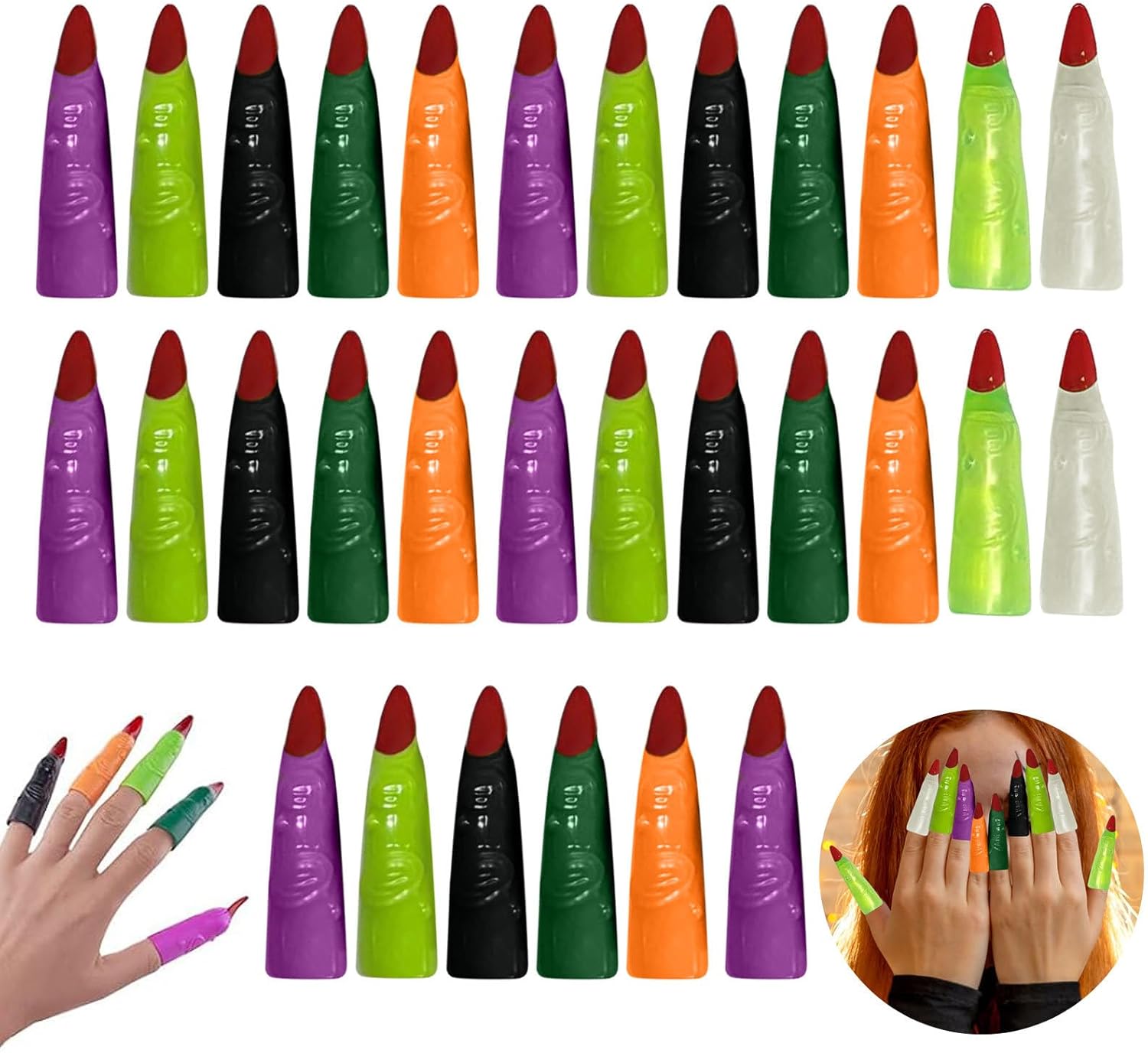 Amazon.com: 30PCS Finger Pointers for Kids Reading, Colorful Halloween ...