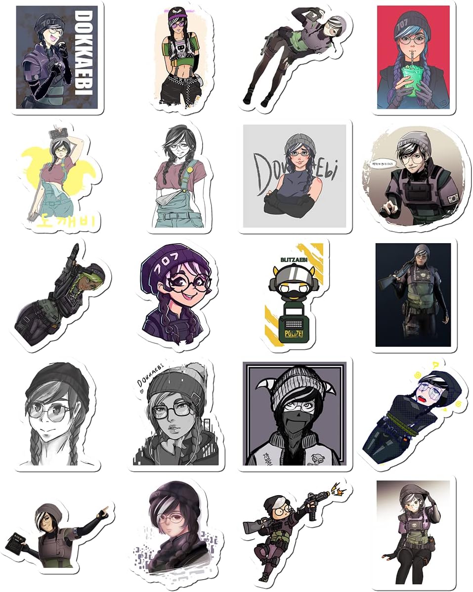 Amazon.com: Stickers 20 Pcs Per Pack Dokkaebi Laptop Aesthetic Vinyl ...