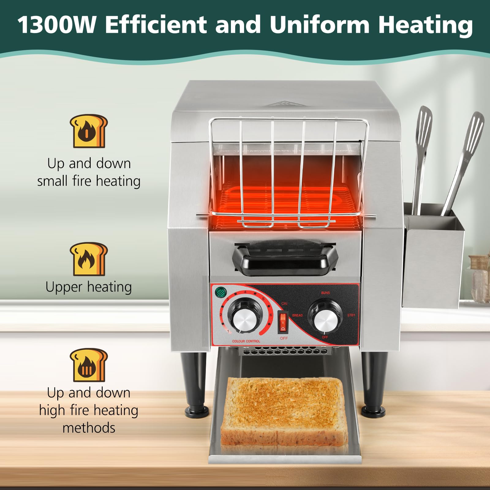 Snapklik.com : Hiteemer Commercial Toaster 150 Slices/Hour Conveyor ...