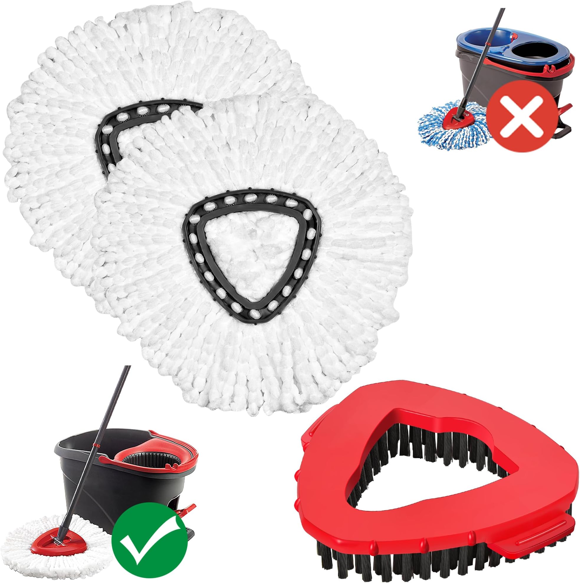 Amazon.com: Mop Replace Head for O Cedar Mop Heads Replacements, 2 Pack ...