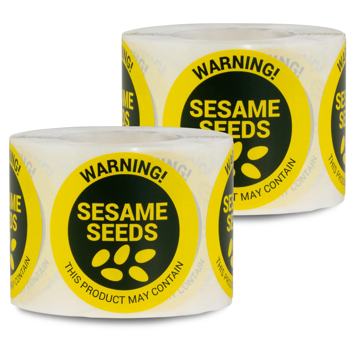 Snapklik.com : Sesame Seeds Allergy Warning Stickers - 1.5 Inch Circle ...