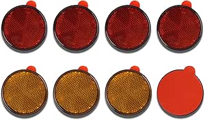 Amazon.com: Evermotor Motorcycle Reflector Stick on 2.28 inch Self ...