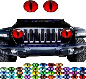 Amazon.com - Beast Eyes Headlight Decals, 38 Colors Beast Eyes ...