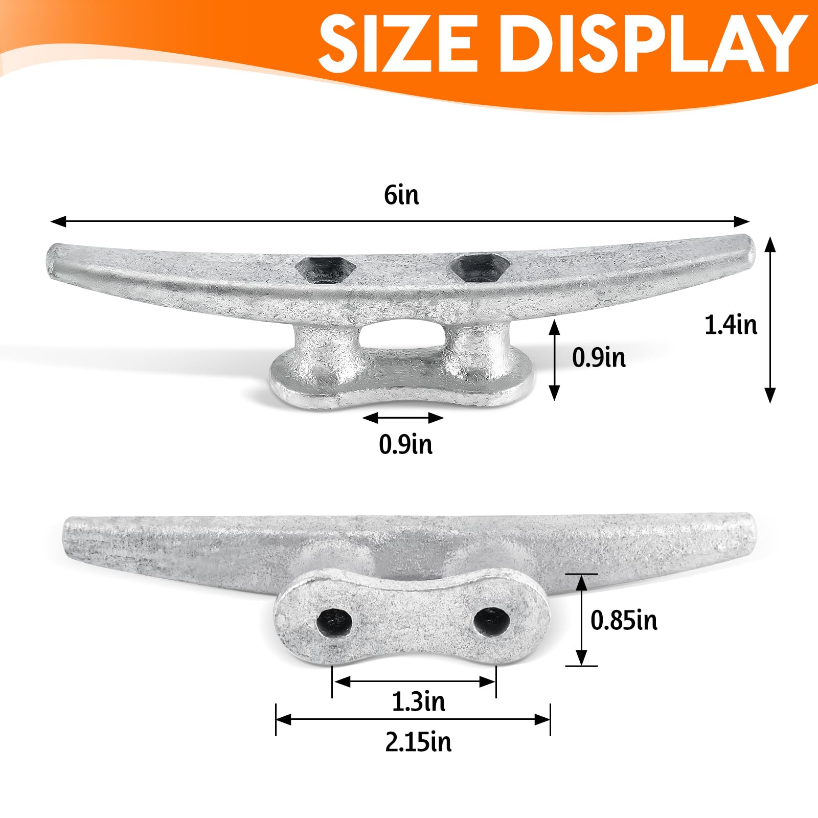 Snapklik.com : DaisyInner Boat Cleats Dock Cleats Galvanized Cast Iron ...