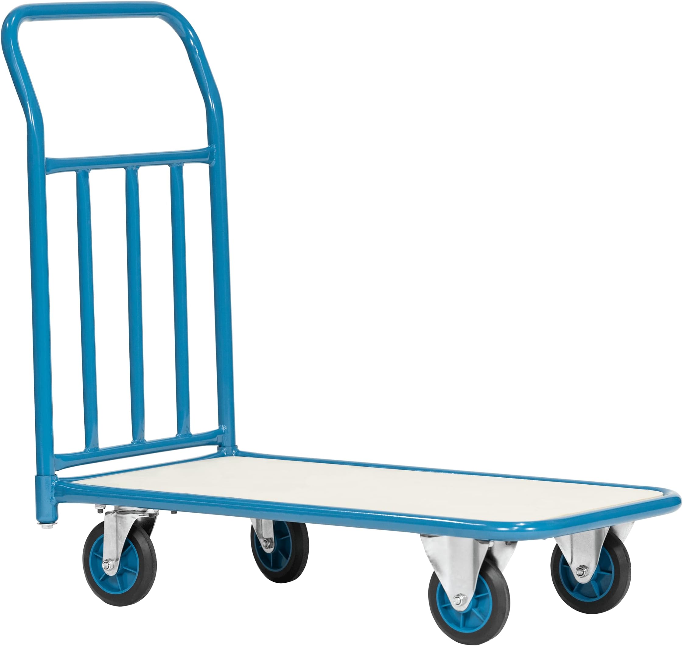 Heavy Duty Platform Truck 300kg, Steel Flatbed Trolley with Long Deck ...