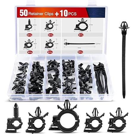 Amazon.com: Glarks 56-Pieces Auto Clips Car Wire Harness Routing Clip ...