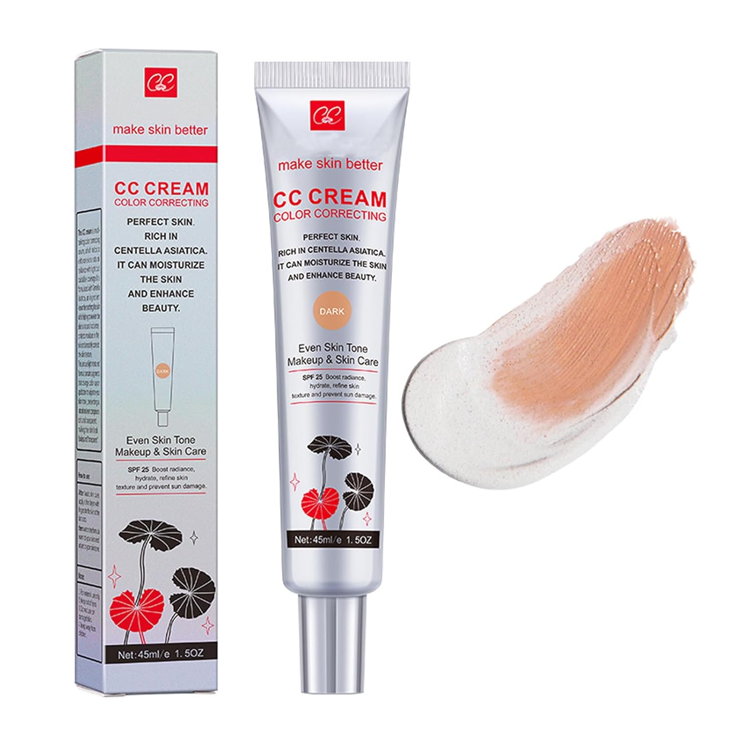Amazon.com: Color Correcting CC Cream with Centella Asiatica ...