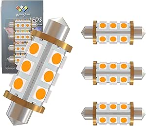 Amazon.com: Wiseshine 44mm 578 LED Festoon Bulb 569 211-2 212-2 LED ...