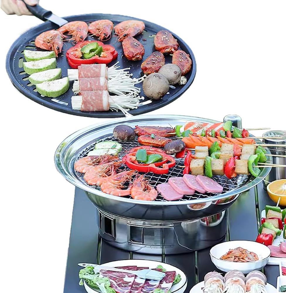 Amazon.com: Table Grill | Raclette Style | Korean BBQ Outdoor Patio ...