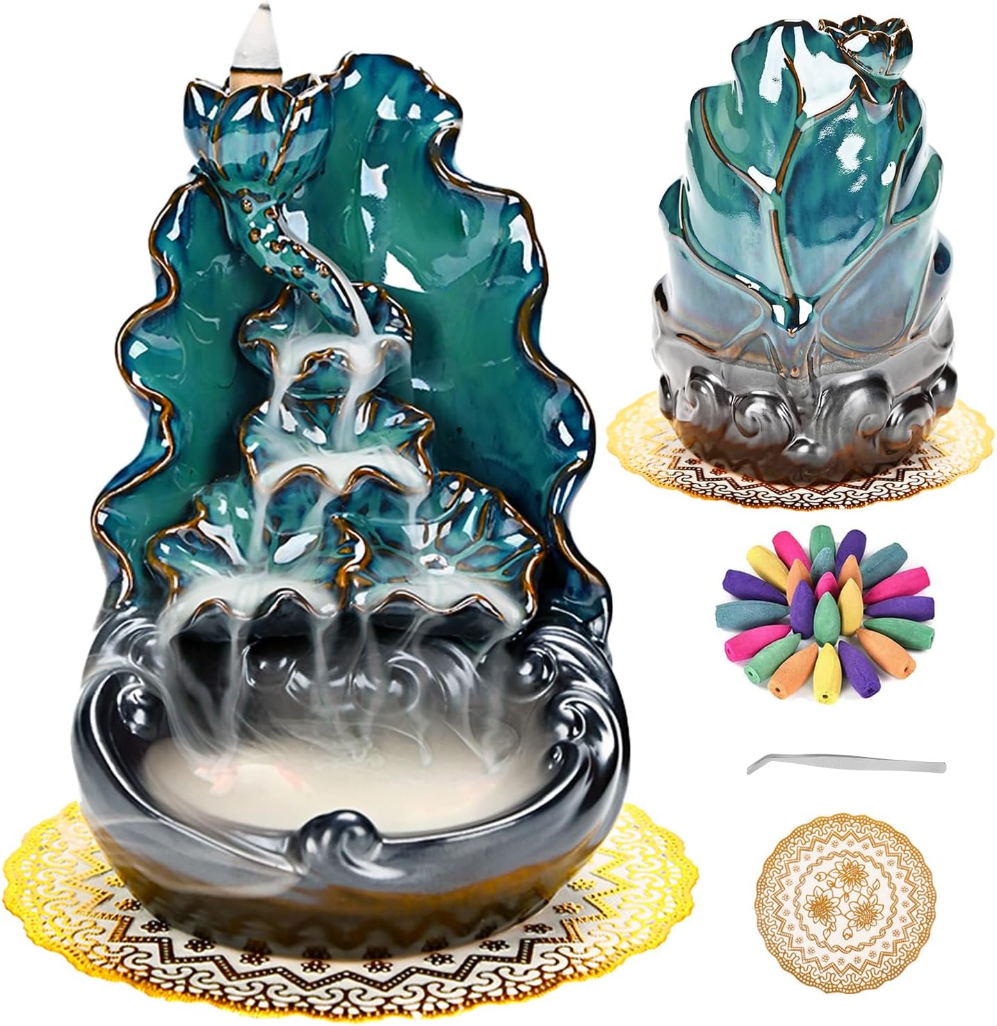 Amazon.com: Zvaiuk Mountain Waterfall Incense Burner，Backfall Incense ...
