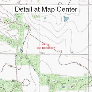 Amazon.com : USGS Topographic Quadrangle Map - Olney, Texas (Folded ...