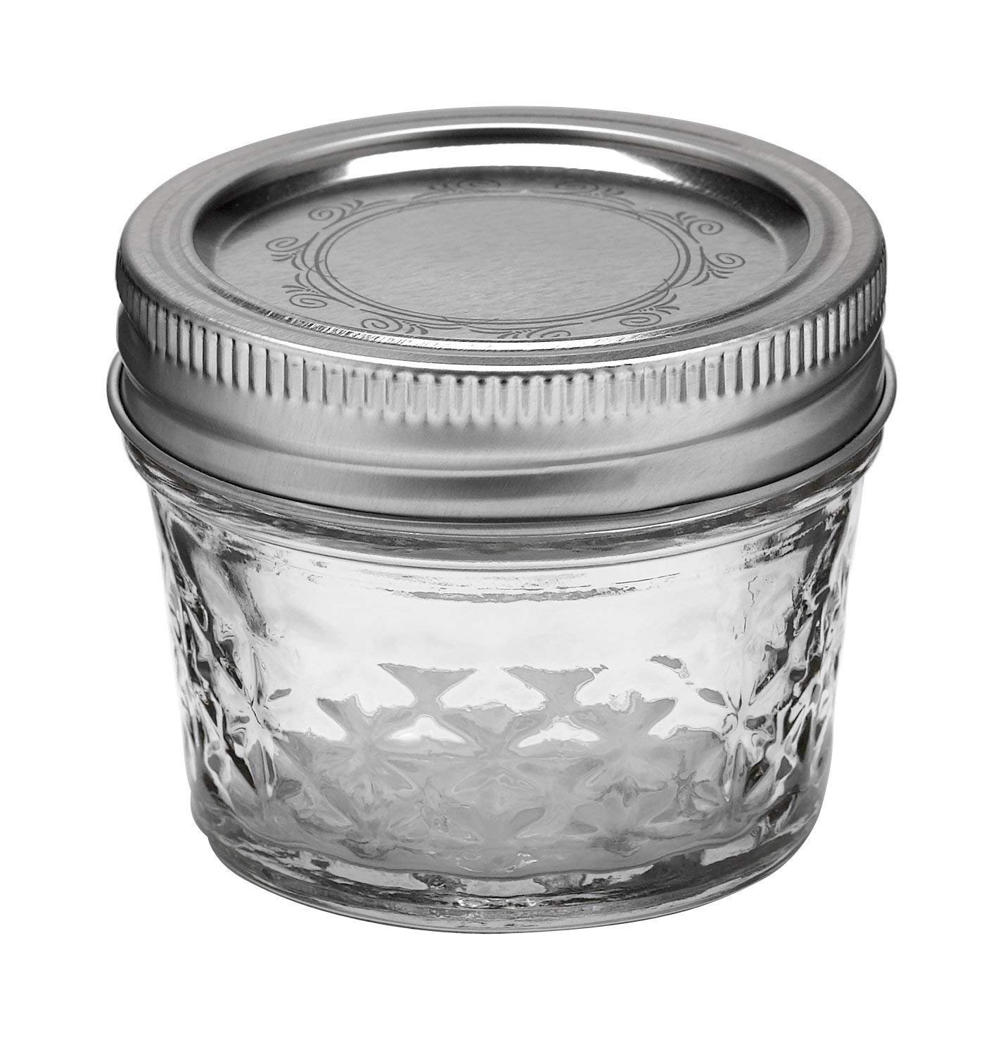Amazon.com: Ball Wide Mouth Quilted Crystal Jelly Jars with Lids and ...