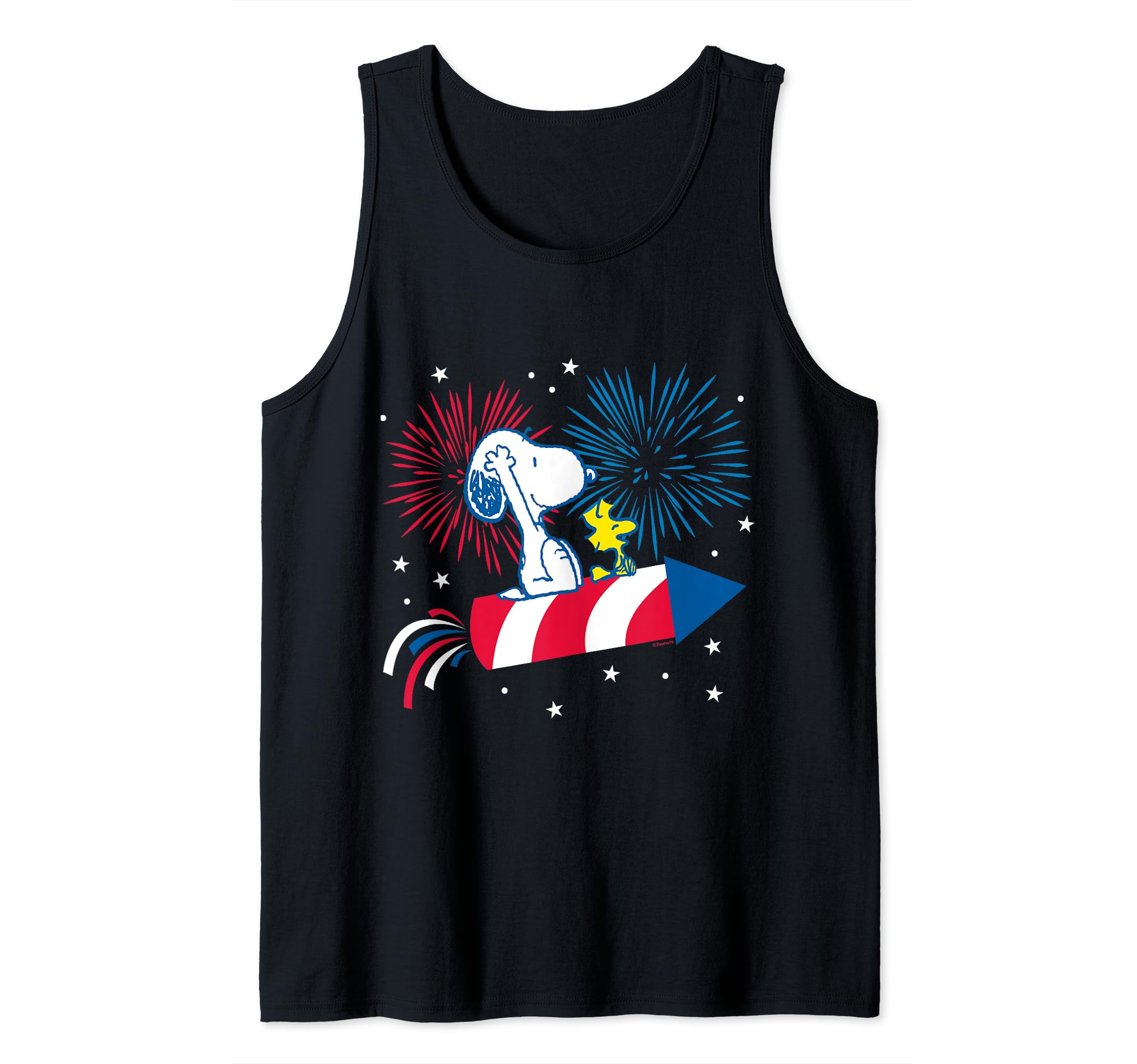 Amazon.com: Peanuts - Snoopy And Woodstock July 4th Fireworks Tank Top ...