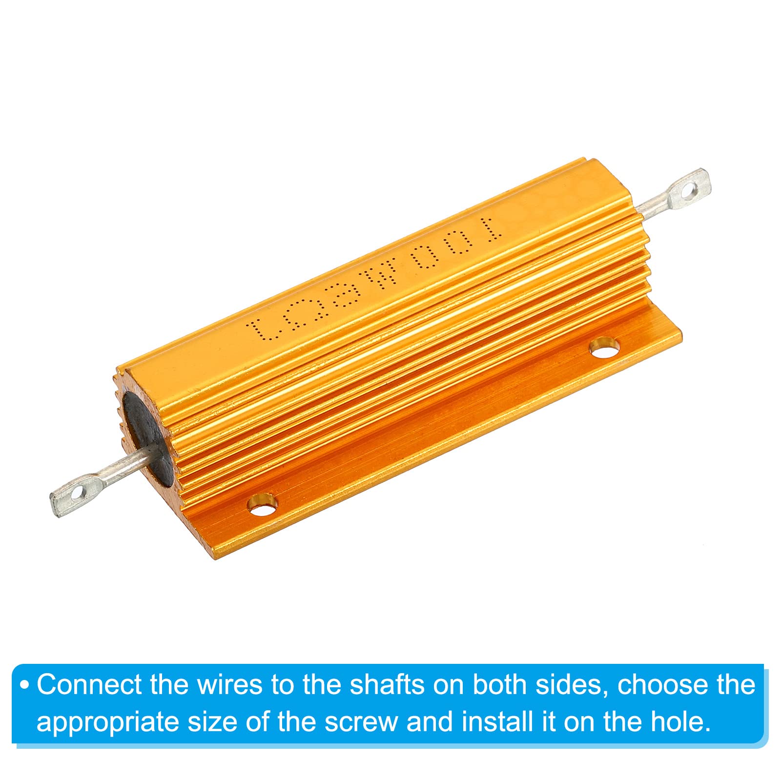 Snapklik.com : 100W 6 Ohm Aluminum Shell Resistor, 2 Pack Aluminum ...