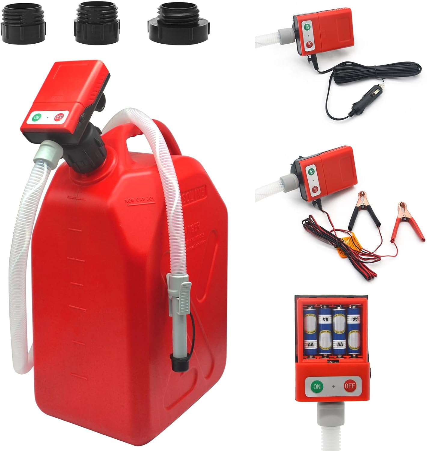 Amazon.com: Multisland Battery Powered Fuel Transfer Pump with Auto ...